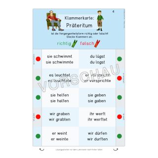 Lernen an Stationen: Vergangenheitsformen (Präteritum)