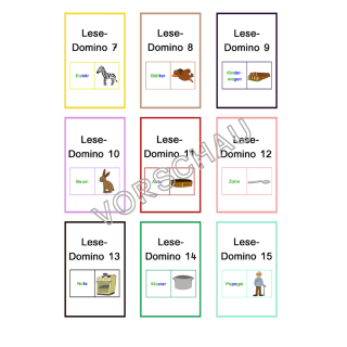 Lesedominos: erste Wörter lesen