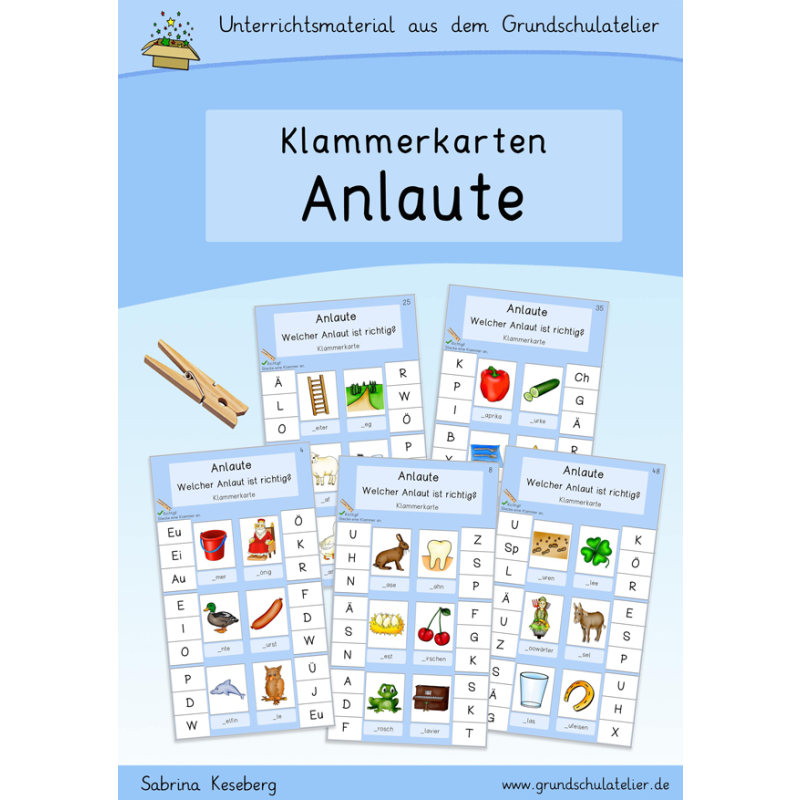 Anlautkarten (Bildkarten, Anlauttabelle): Grundschrift