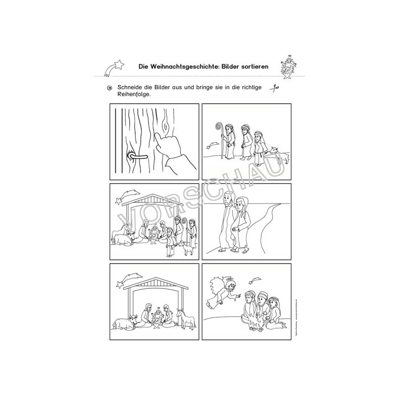 Die Weihnachtsgeschichte: Bilder und Unterrichtsmaterial für den Reli