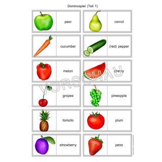 Englischmaterialien: fruit and vegetables