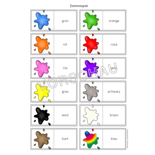 Unterrichtsmaterial für DaF/DaZ zum Thema "Zahlen, Farben, erste Wört