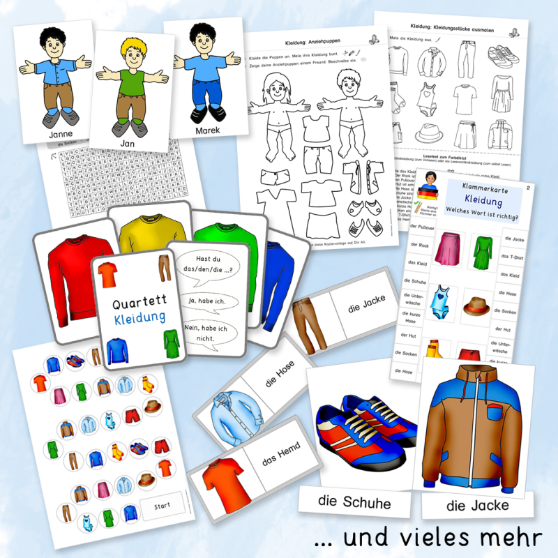 Unterrichtsmaterial für DaF/DaZ zum Thema "Kleidung"