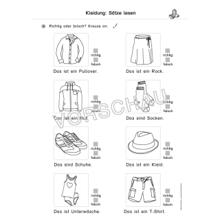 Unterrichtsmaterial für DaF/DaZ zum Thema "Kleidung"