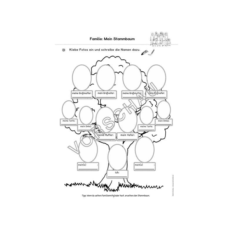 Unterrichtsmaterial für DaF/DaZ zum Thema "Familie"