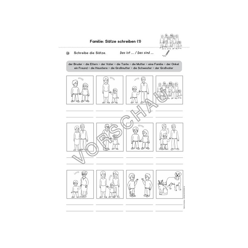 Unterrichtsmaterial für DaF/DaZ zum Thema "Familie"