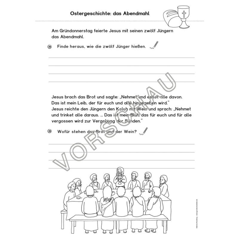 Die Ostergeschichte/Ostern (Bildkarten und Unterrichtsmaterial)