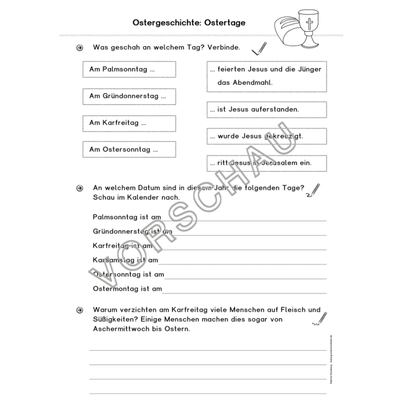 Die Ostergeschichte/Ostern (Bildkarten und Unterrichtsmaterial)