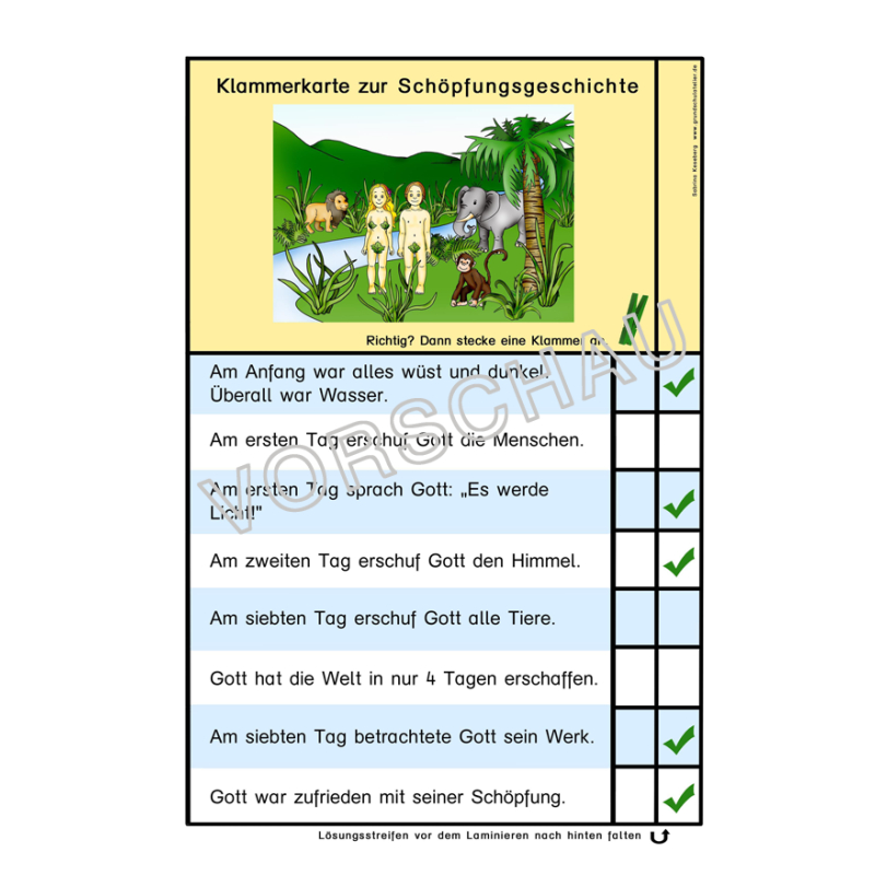 Die Schöpfung (Bildkarten und Unterrichtsmaterial)