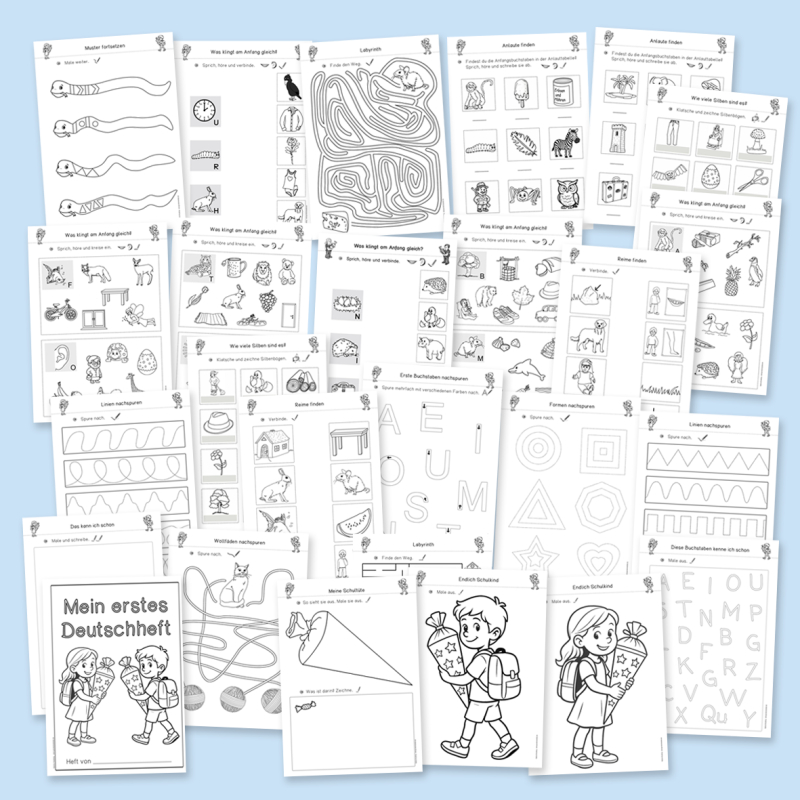 Erstes Deutschheft (Übungsheft, Anfangsunterricht)