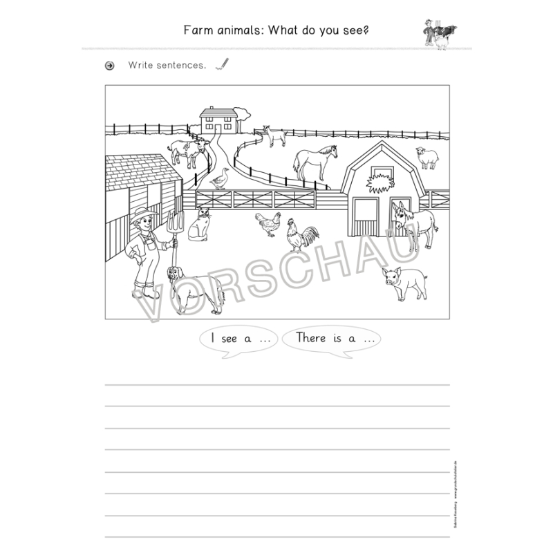 Englischmaterialien: farm animals
