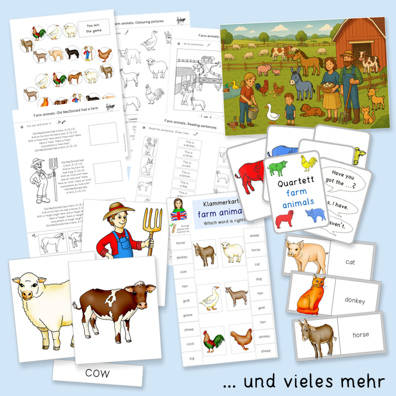 Englischmaterialien: farm animals