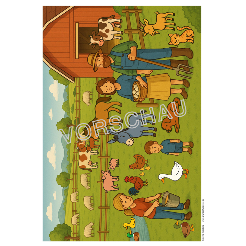 Englischmaterialien: farm animals