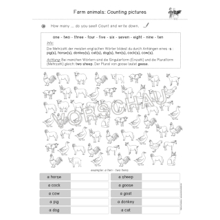 Englischmaterialien: farm animals