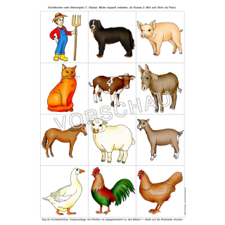 Englischmaterialien: farm animals