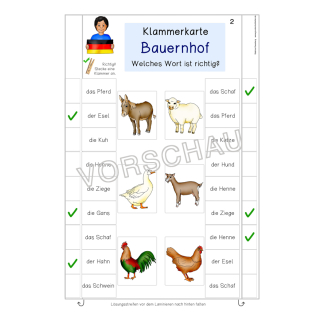 Unterrichtsmaterial für DaF/DaZ zum Thema "Bauernhof"