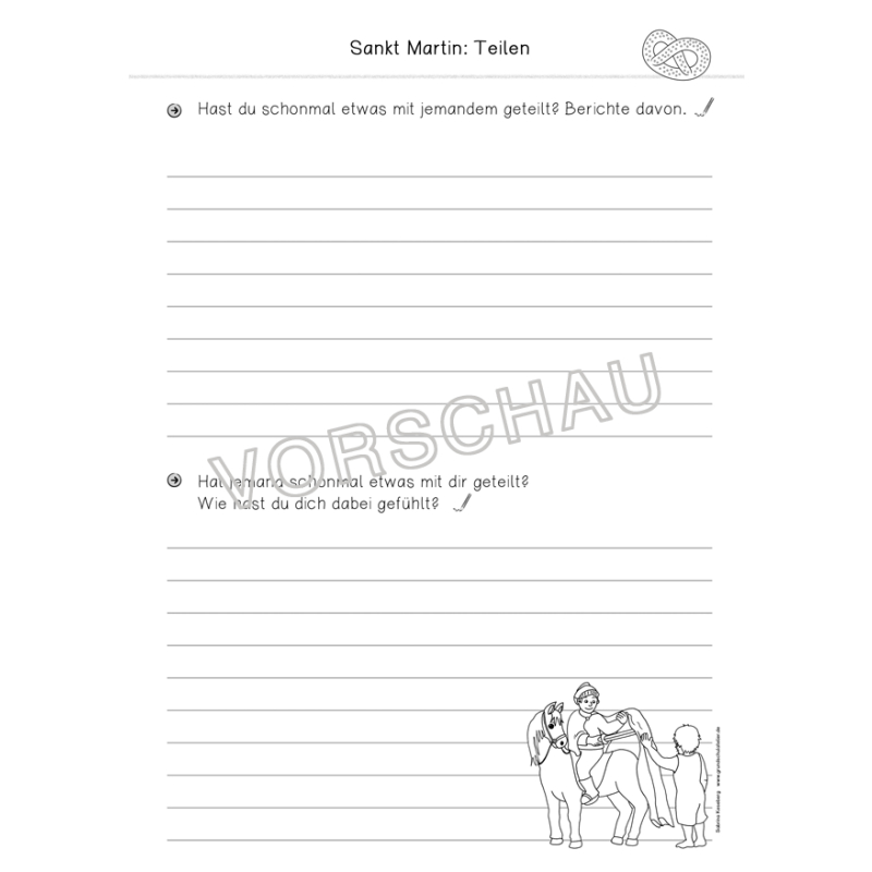 Unterrichtsmaterial für den Religionsunterricht zu Sankt Martin