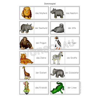 Unterrichtsmaterial für DaF/DaZ zum Thema "Im Zoo"