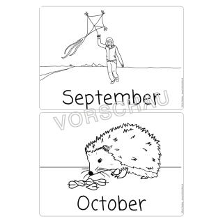 English calendar (Kalender-Bildkarten für den Englischunterricht)