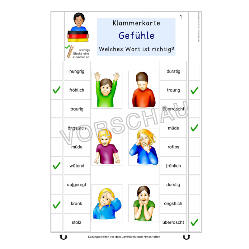 DaZ/DaF-Materialien: Gefühle