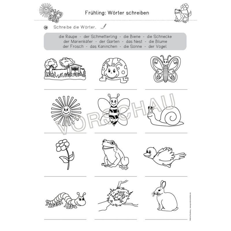 Unterrichtsmaterial für DaF/DaZ zum Thema: Frühling