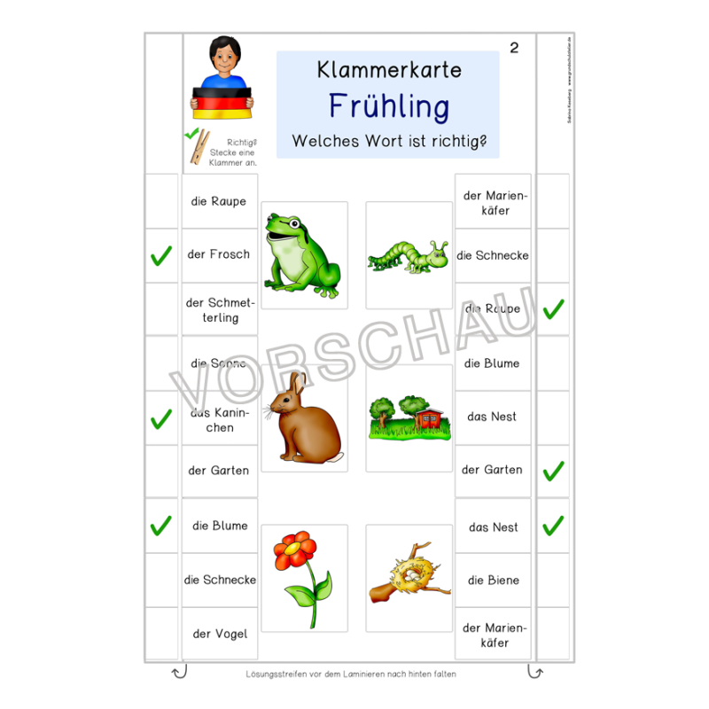 Unterrichtsmaterial für DaF/DaZ zum Thema: Frühling