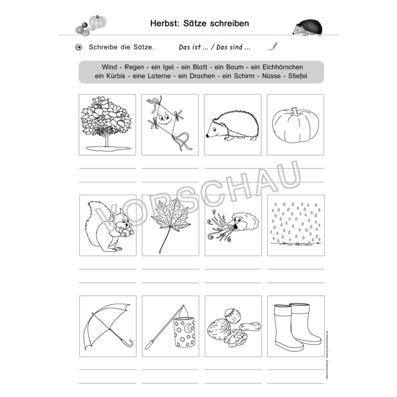 DaF/DaZ-Lernmaterialien: Herbst