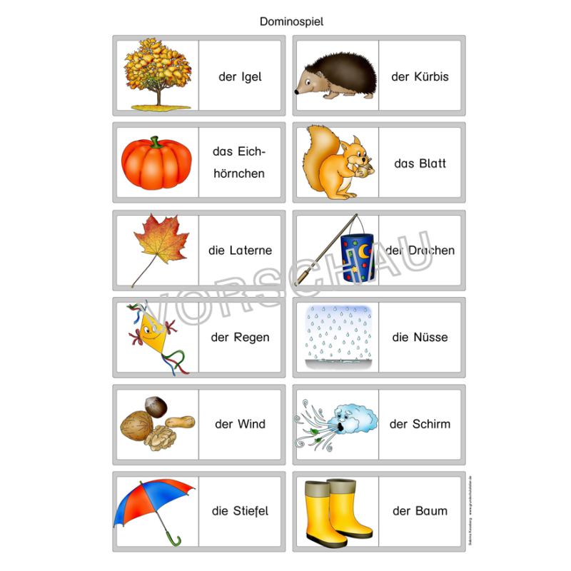 DaF/DaZ-Lernmaterialien: Herbst