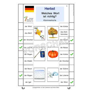 DaF/DaZ-Lernmaterialien: Herbst