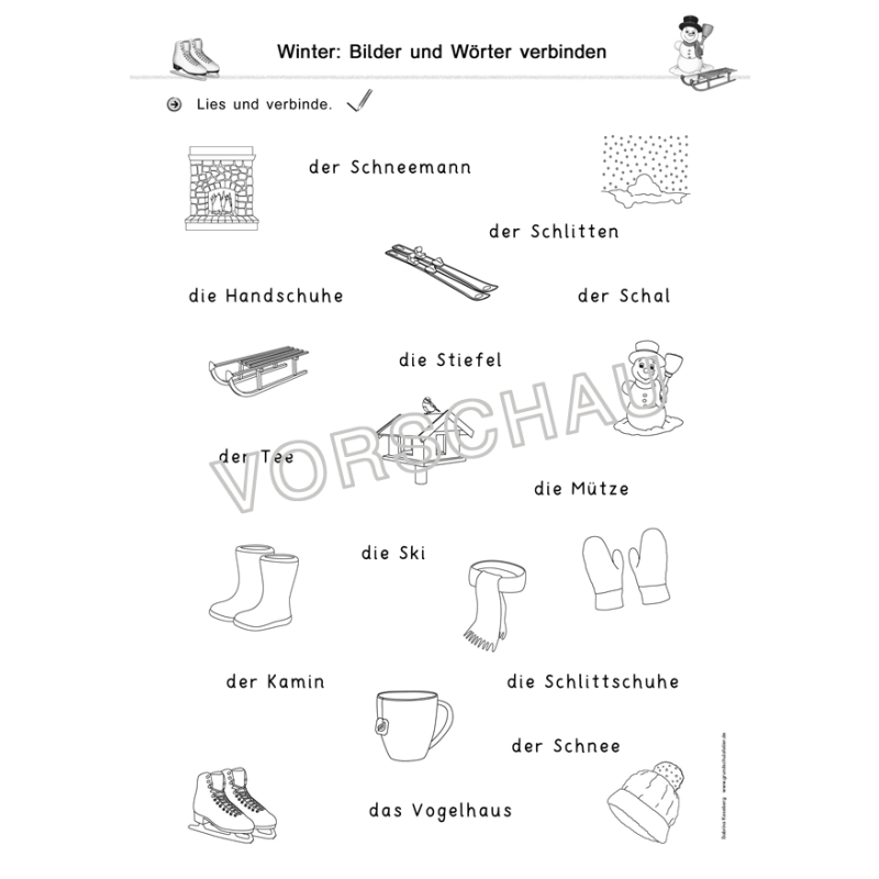 DaF/DaZ-Lernmaterialien: Winter