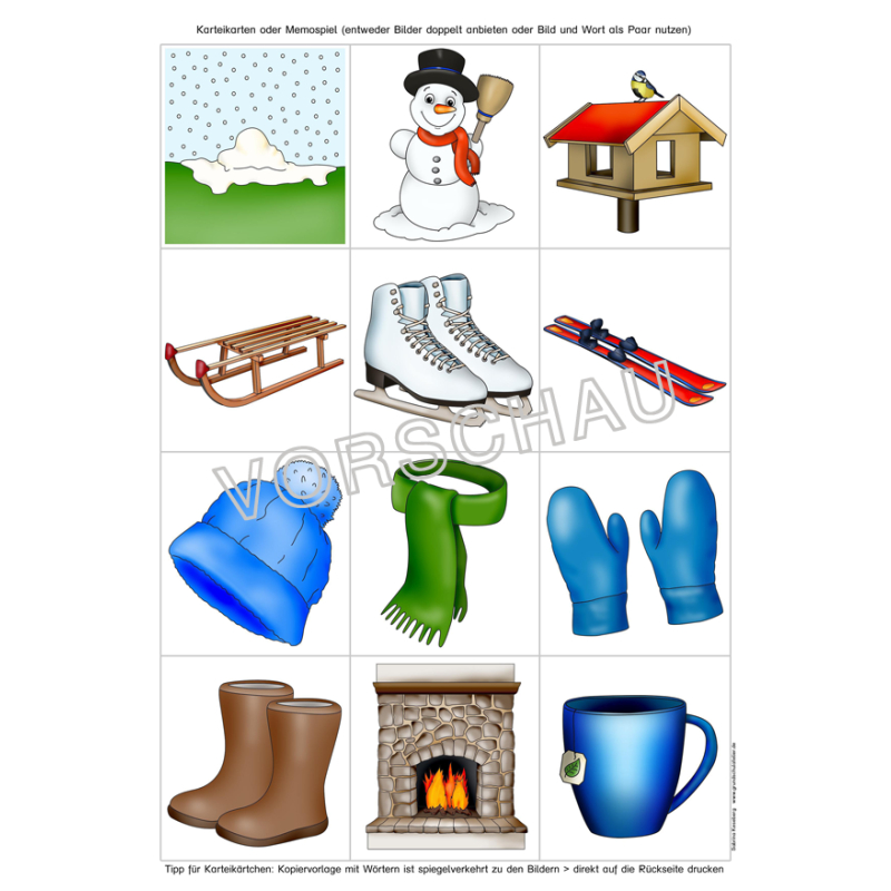 DaF/DaZ-Lernmaterialien: Winter