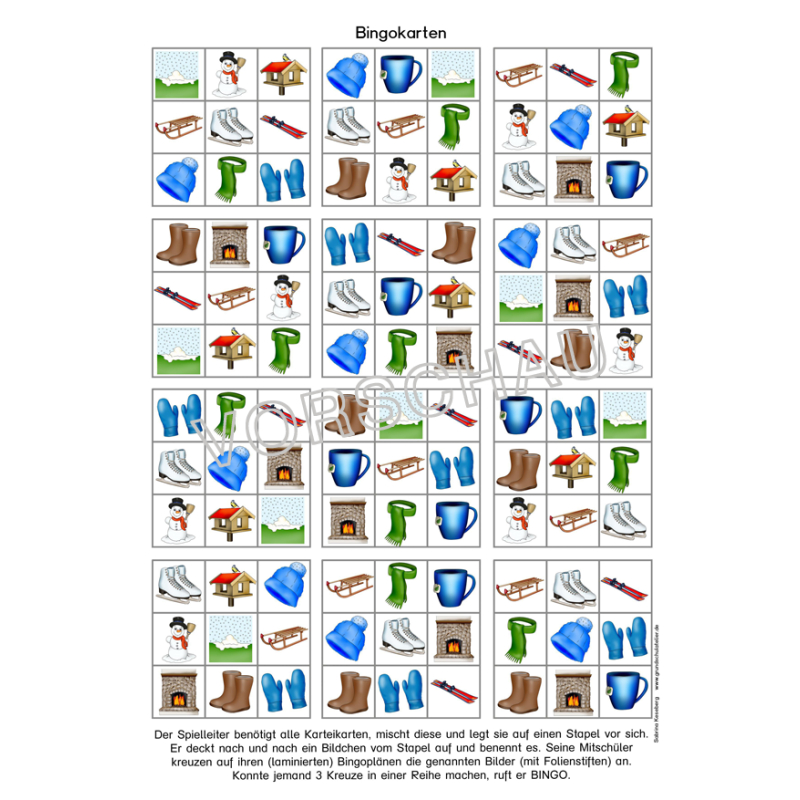 DaF/DaZ-Lernmaterialien: Winter