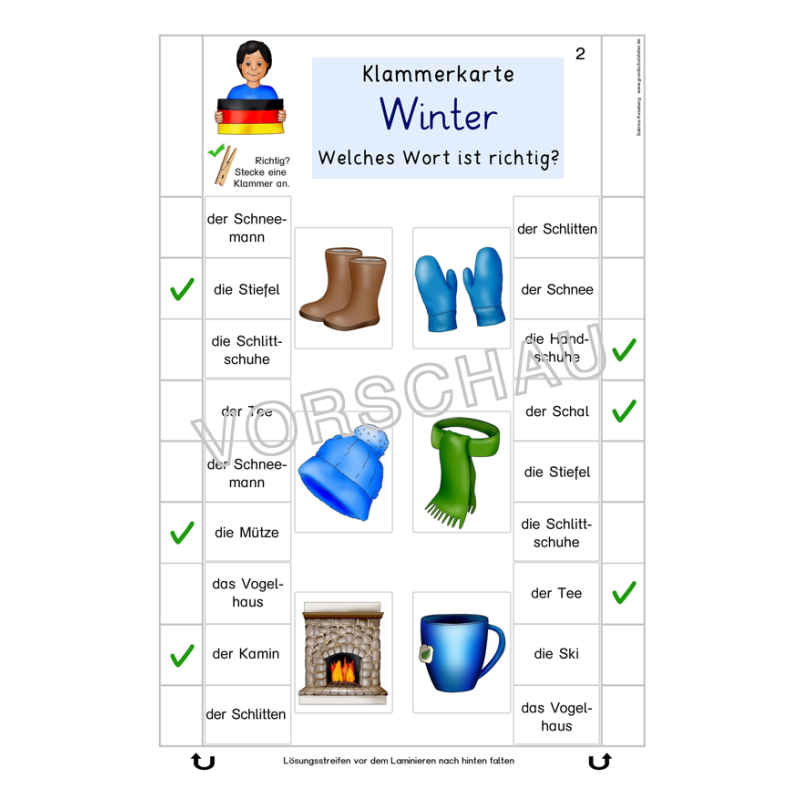 DaF/DaZ-Lernmaterialien: Winter