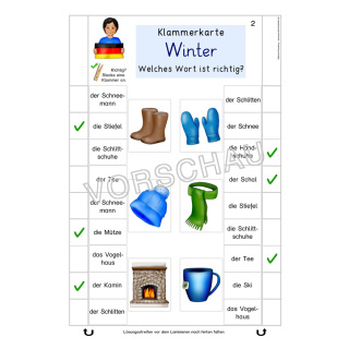 DaF/DaZ-Lernmaterialien: Winter