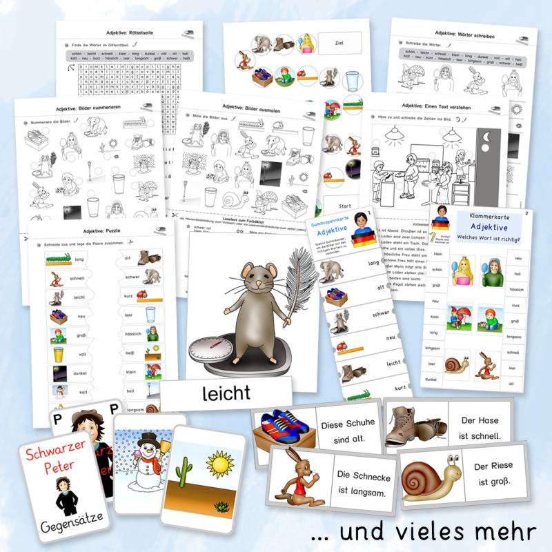 DaF/DaZ-Materialien: Adjektive (Gegensätze)