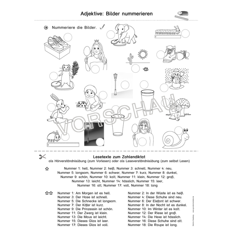 DaF/DaZ-Materialien: Adjektive (Gegensätze)