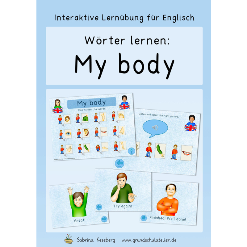 interaktive Lernübung für den Englischunterricht: my body