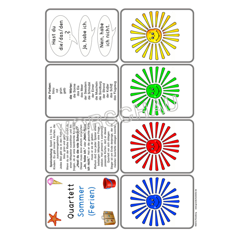 DaF-Materialien: Sommer/Ferien