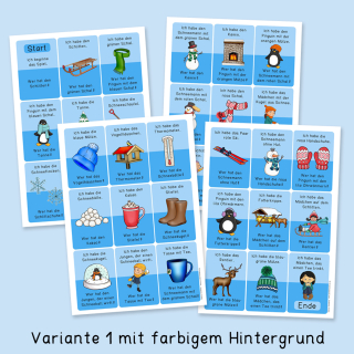 Lesespiel für den Winter (Ich habe ... Wer hat ...)