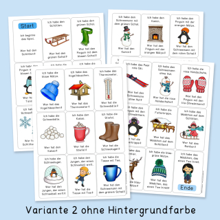 Lesespiel für den Winter (Ich habe ... Wer hat ...)