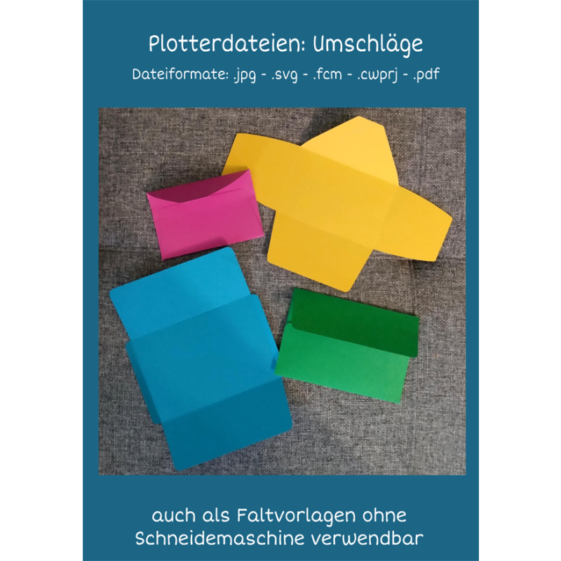 Plotterdateien und Faltvorlagen für Briefumschläge / Umschläge