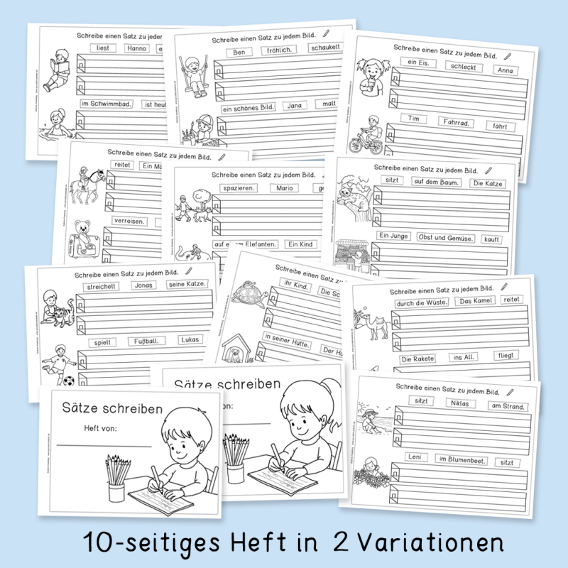 Übungsheft: Sätze schreiben