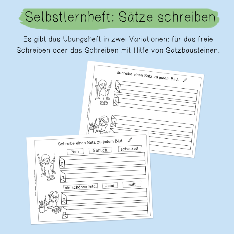 Übungsheft: Sätze schreiben