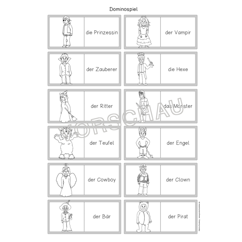 DaF/DaZ-Materialien: Kostüme (Karneval, Fasching, Fastnacht)