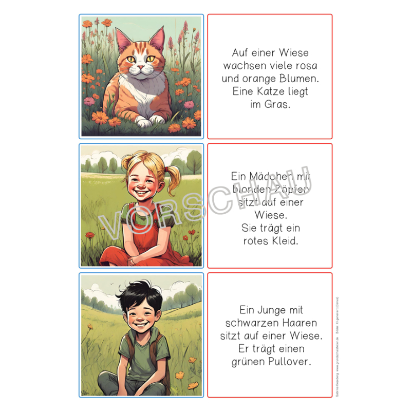 Lesekarten für den Frühling (für verschiedene Lesespiele)