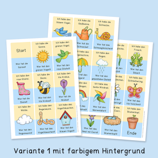 Lesespiel für den Frühling (Ich habe ... Wer hat ...)
