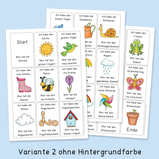 Lesespiel für den Frühling (Ich habe ... Wer hat ...)
