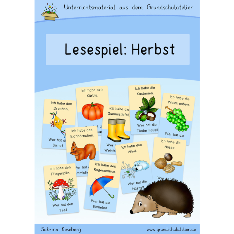 Lesespiel für den Herbst (Ich habe ... Wer hat ...)