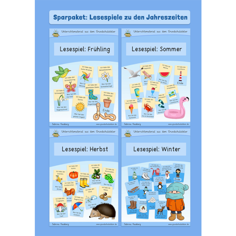 Lesespiel für den Herbst (Ich habe ... Wer hat ...)