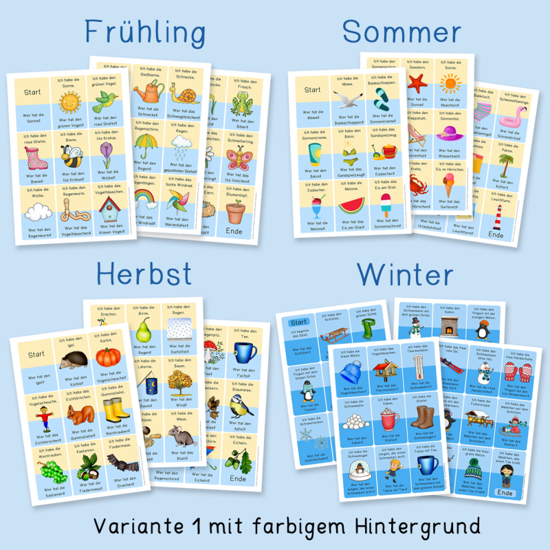 Lesespiel für den Frühling (Ich habe ... Wer hat ...)